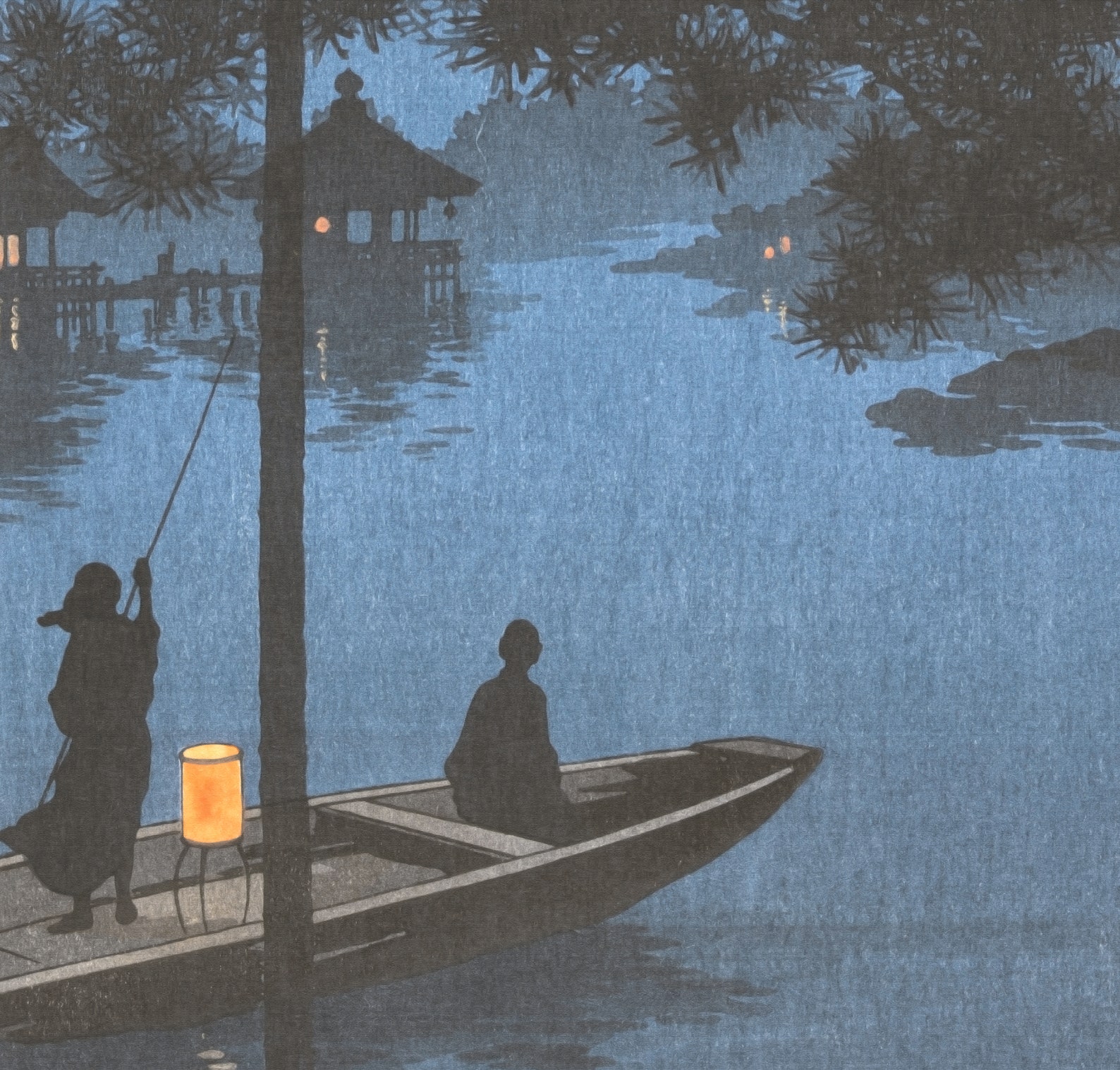 Lake Biwa by Koho Shoda Vintage Japanese Woodblock Print - Etsy Australia