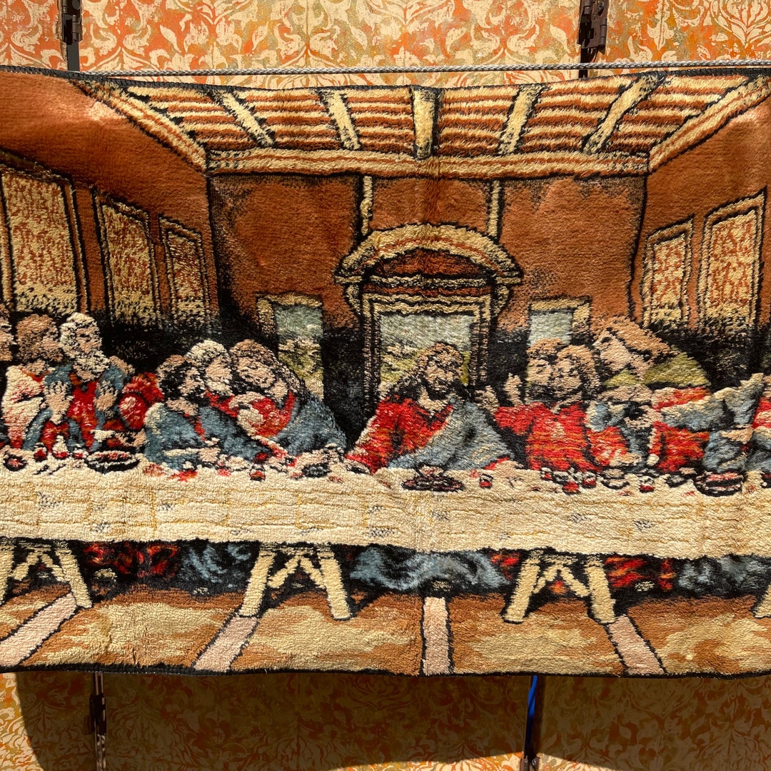 Vintage Last Supper Tapestry Religious Kitsch Wall Hanging - Etsy