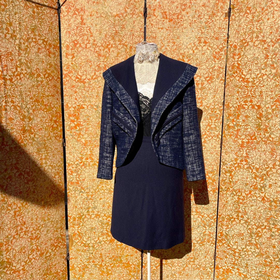 50s Blue Tweed Suit S Tailored by Buddy Bates 1953 - Etsy