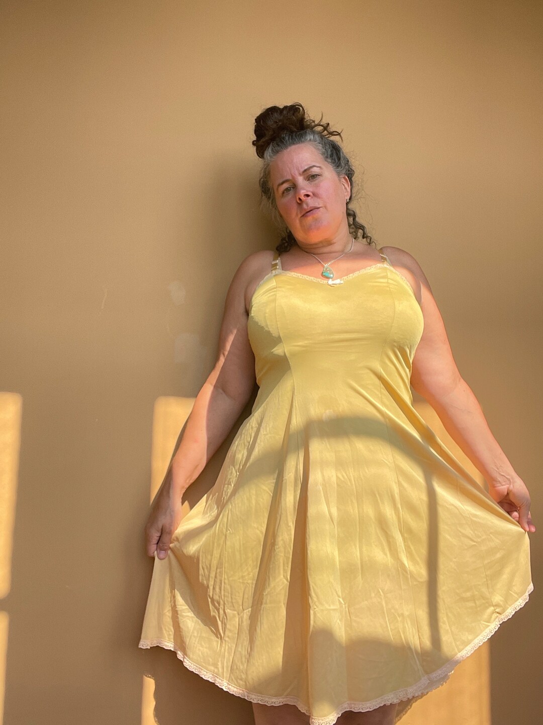 70s Vintage Slip M Golden Straw Nylon Lingerie Sears - Etsy