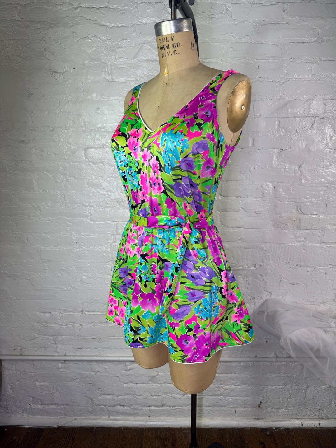 Vintage Skirted Bathing Suit M Swimsuit Maxine of Hollywood - Etsy
