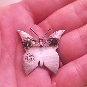 Vintage Sterling Silver Butterfly Brooch Pin PFB Mexico 925 Abalone ...