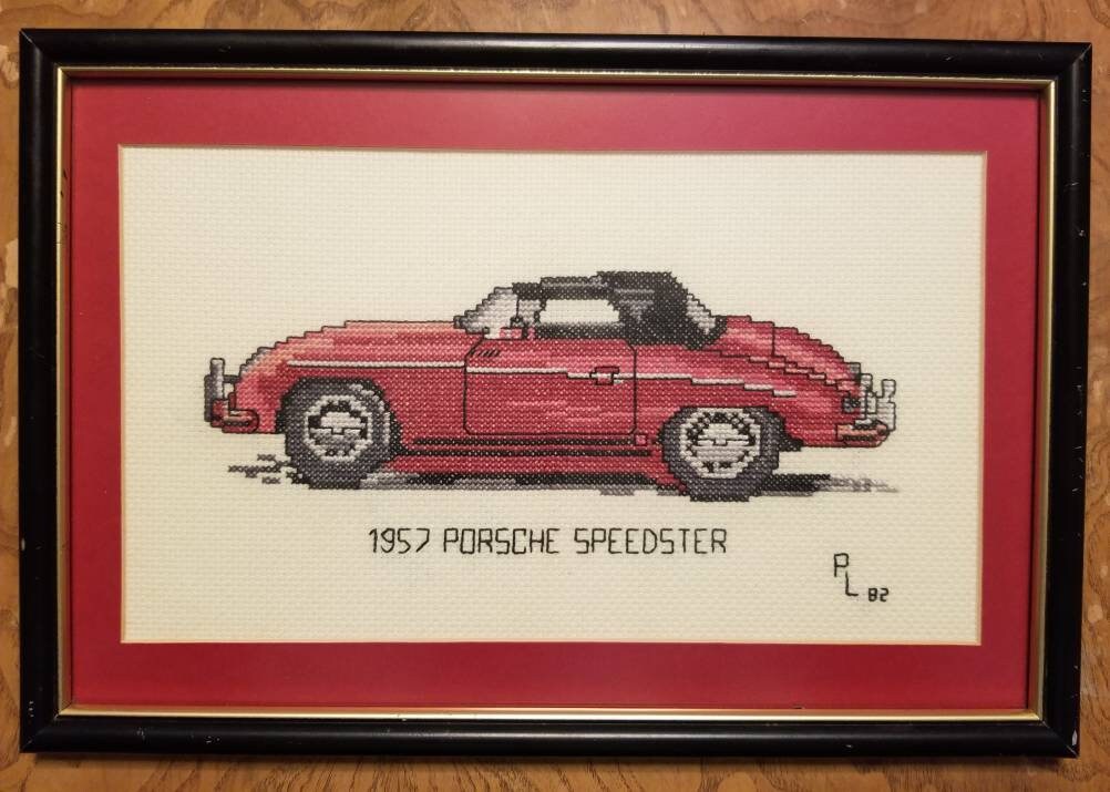 Porsche Speedster 1957 Cross Stitch Porsche Art Vintage Cross - Etsy
