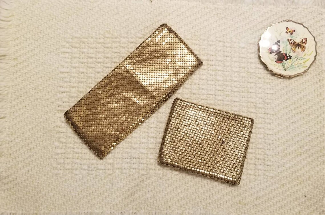 Vintage Gold Mesh Evan's Wallet or Zipper Pouch Clutch - Etsy