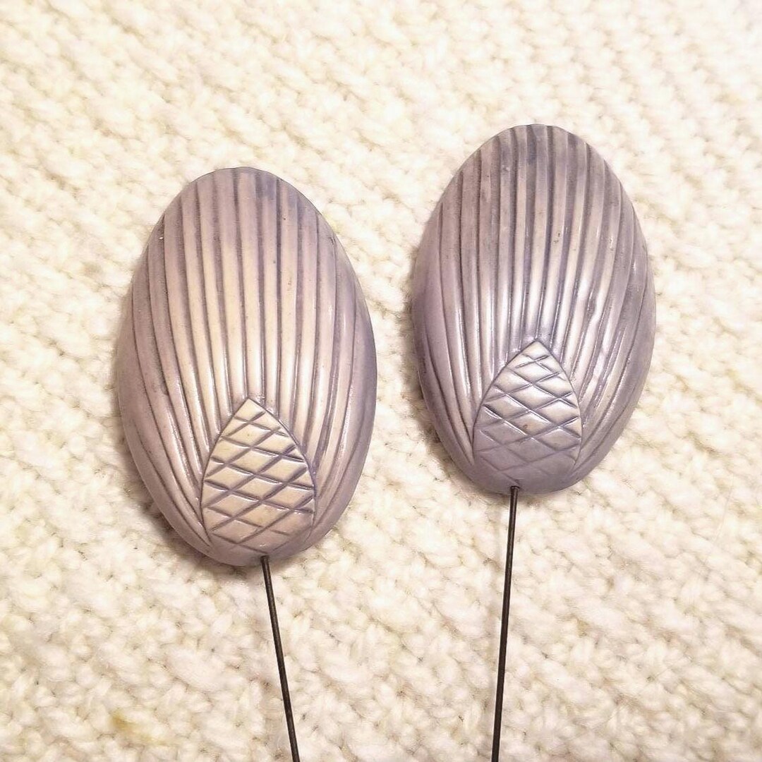 Rare Vintage Hatpin 7 5/8" Blue Gray Celluloid Hat Pin *2 Available ...