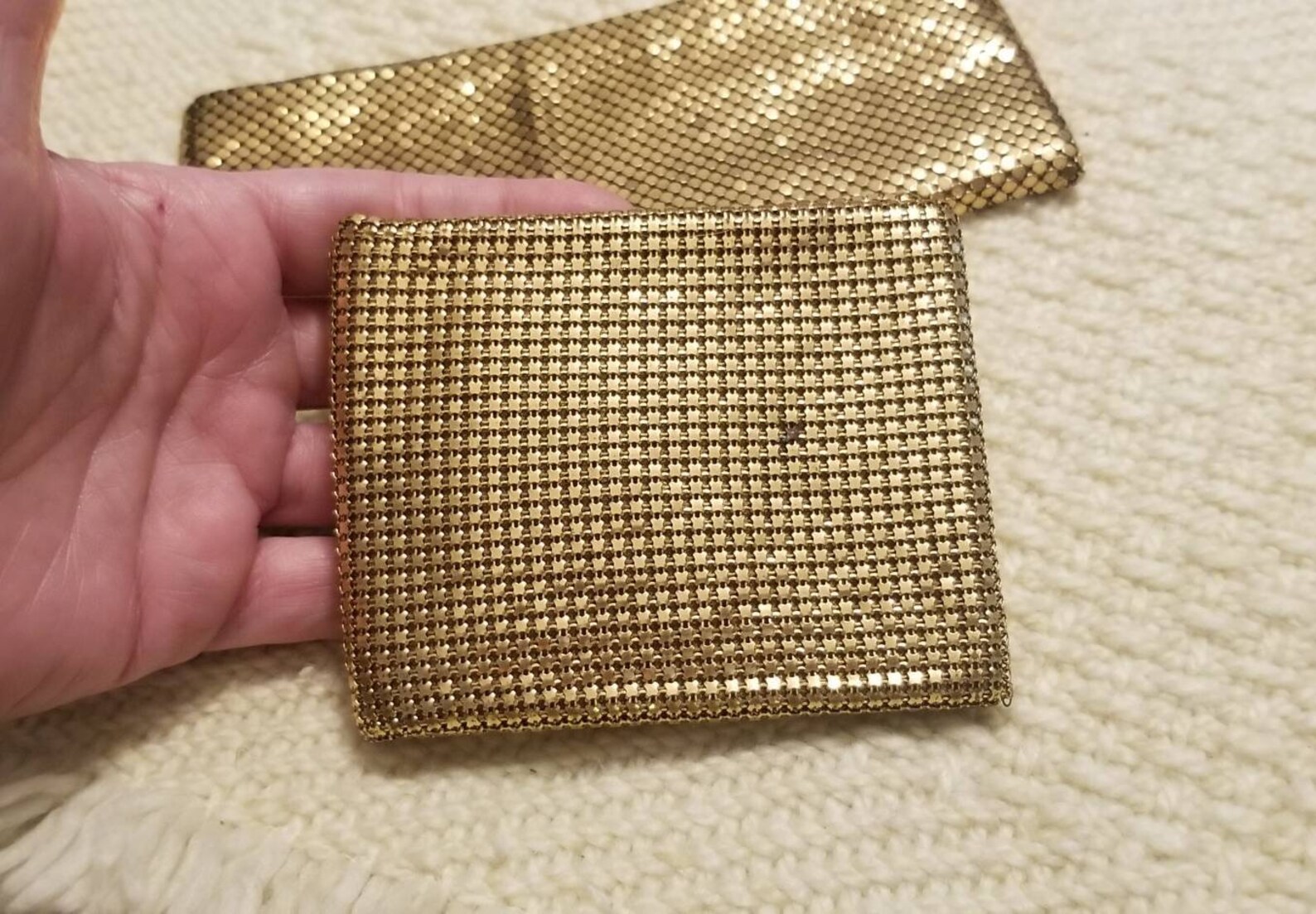 Vintage Gold Mesh Wallet or Clutch: Mid Century Evans Accessory - Etsy