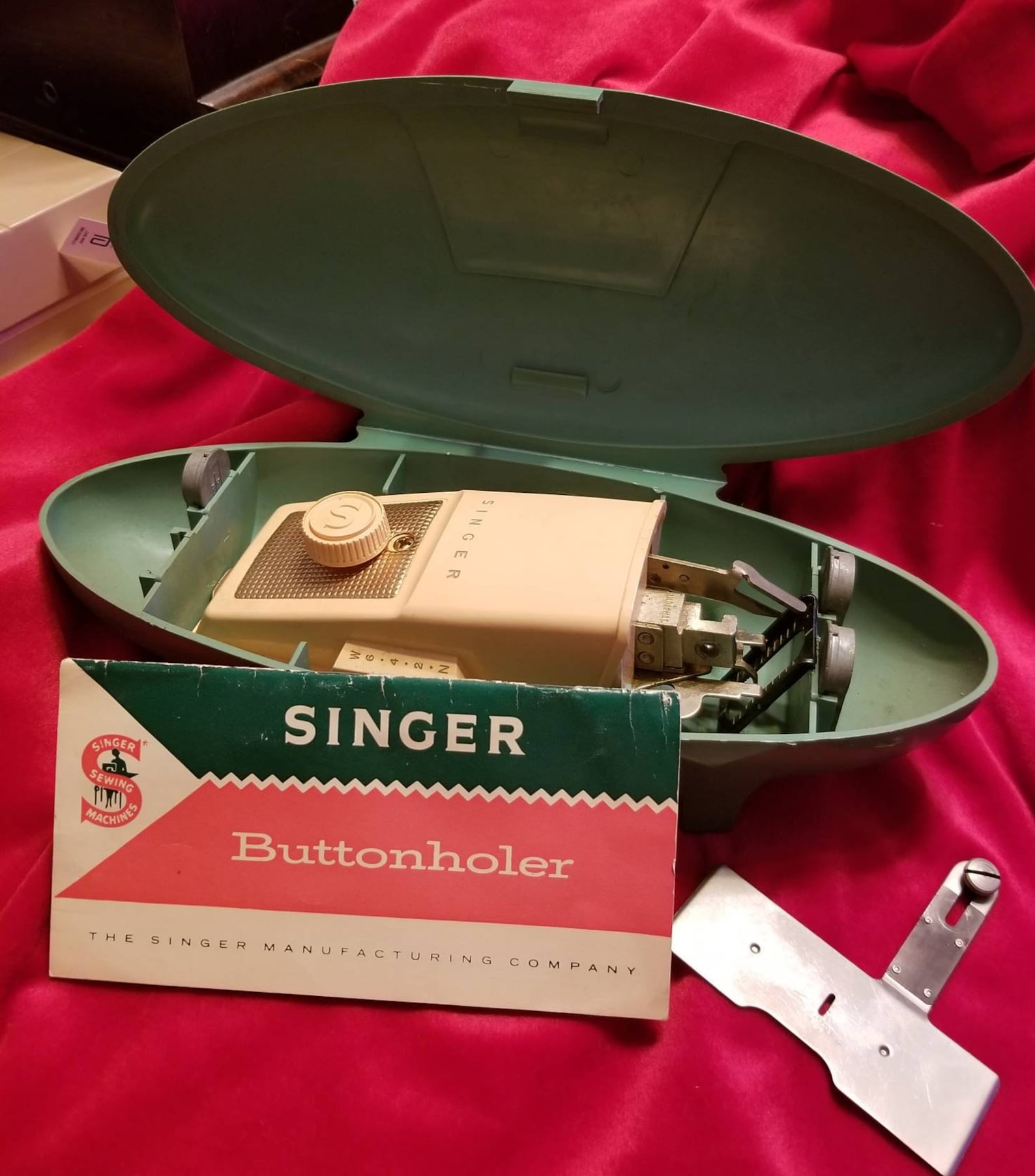 Vintage Singer Buttonholer Machine With Original Case and - Etsy