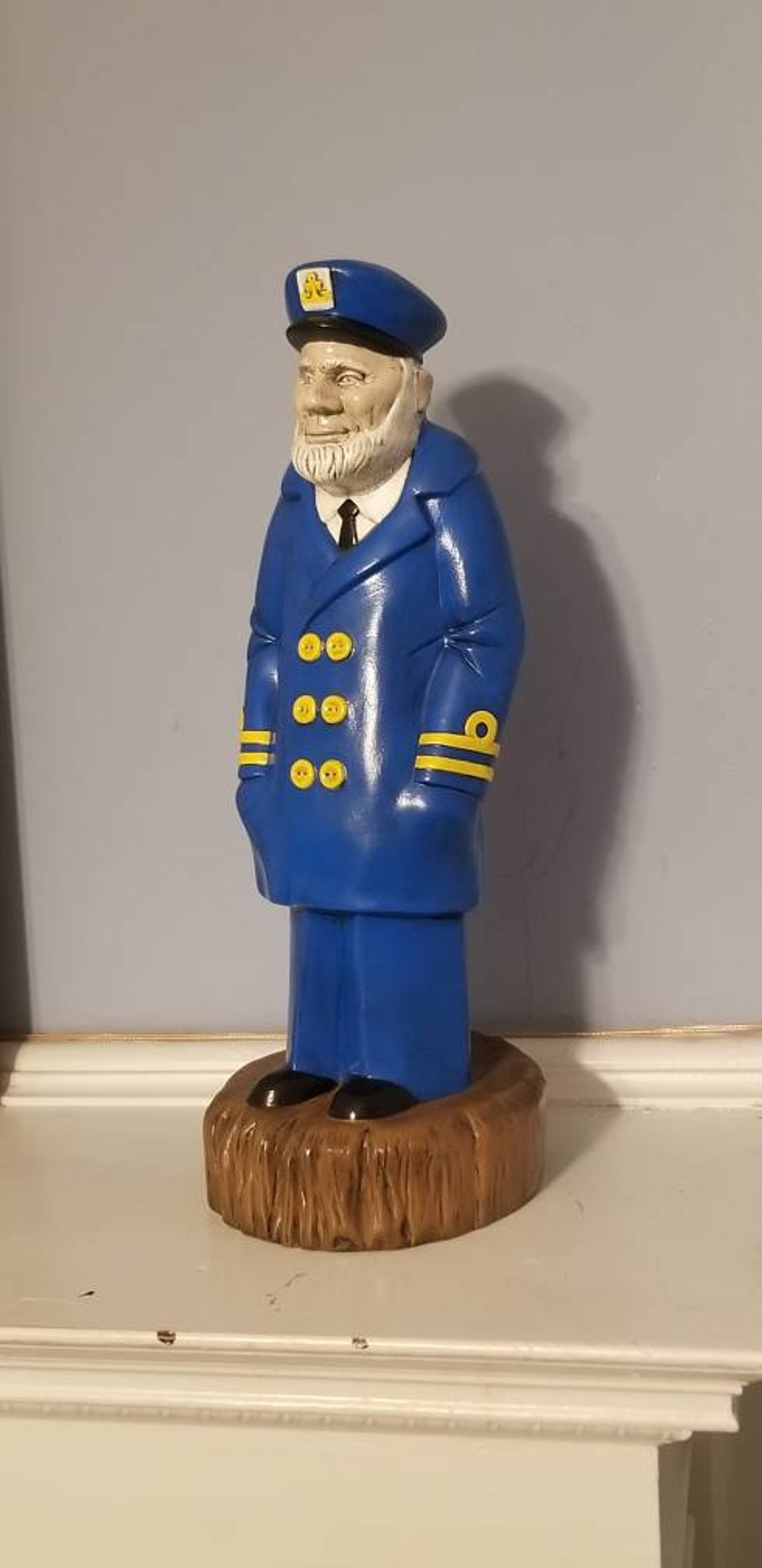 Vintage Ceramic Sea Captain Statue Art Admiral Figure Holland | Etsy