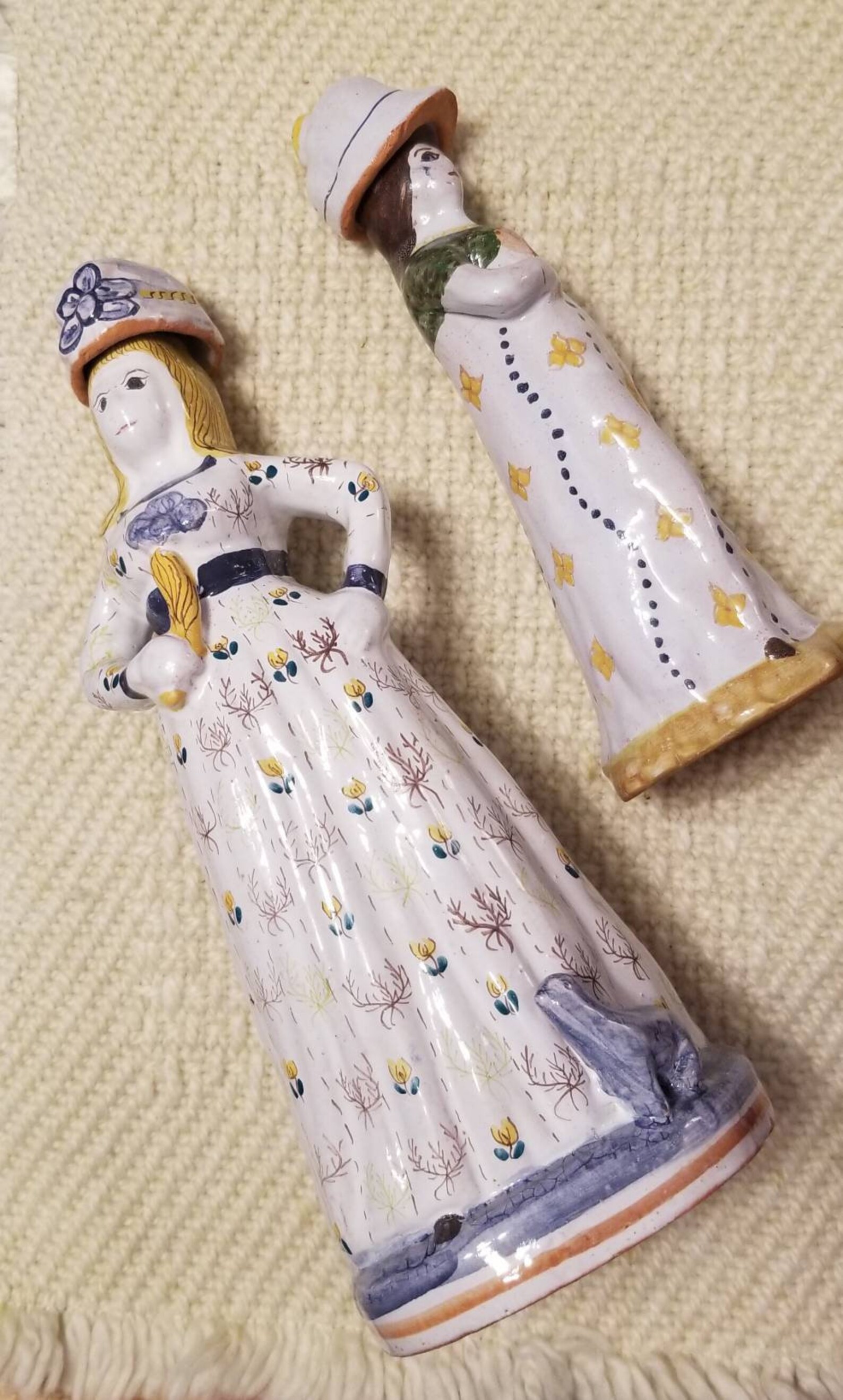 Portugese Ceramic Women Decanters Vintage Redware Pottery Art - Etsy