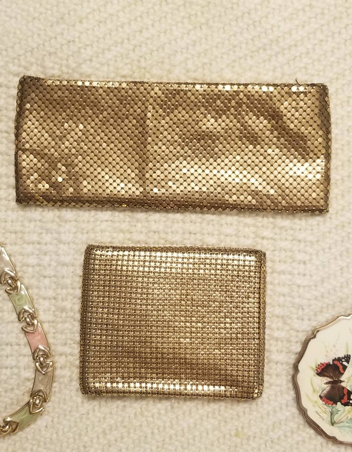 Vintage Gold Mesh Evan's Wallet or Zipper Pouch Clutch - Etsy