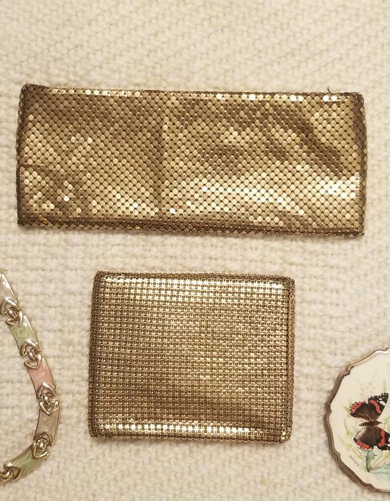 Vintage Gold Mesh Wallet or Clutch: Mid Century Evans Accessory - Etsy