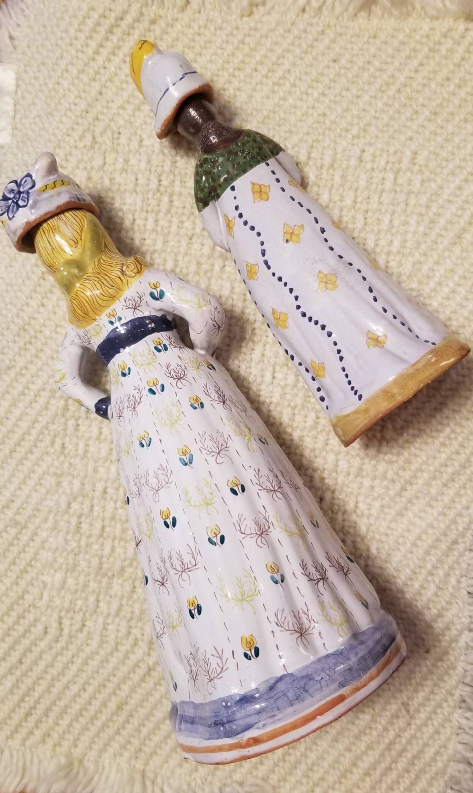 Portugese Ceramic Women Decanters Vintage Redware Pottery Art - Etsy