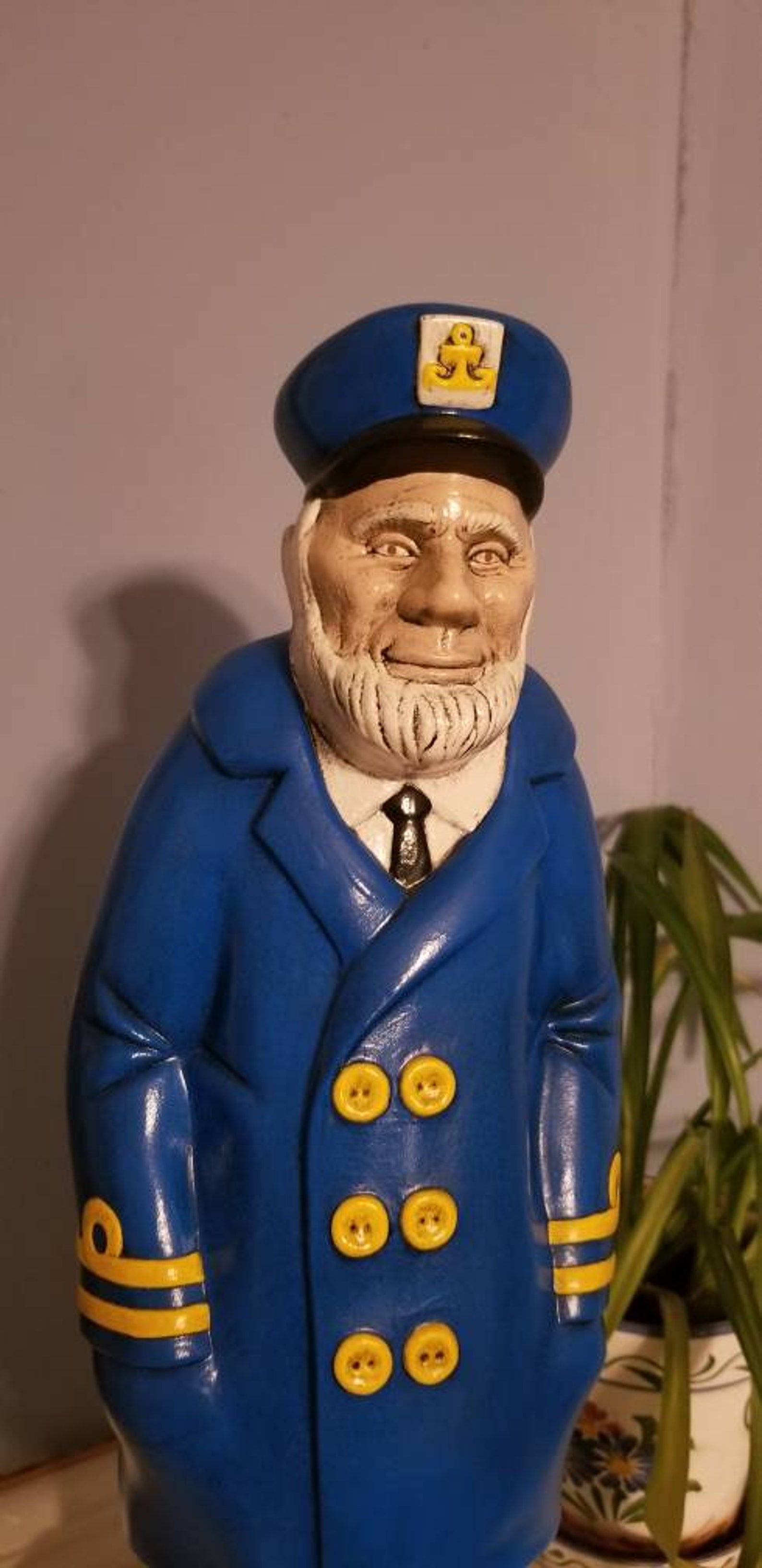Vintage Ceramic Sea Captain Statue Art Admiral Figure Holland | Etsy