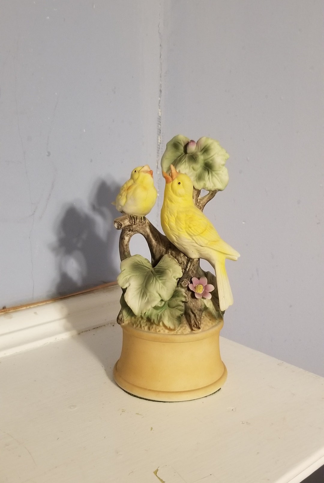 Vintage 70s Shafford Hand Painted Bisque Porcelain Yellow - Etsy