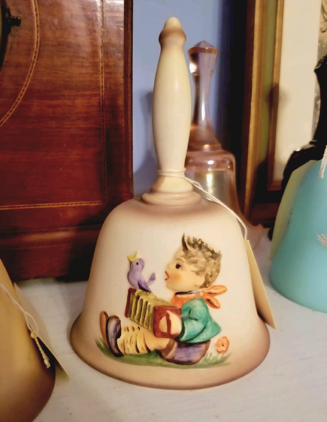 Vintage MJ Hummel Goebel Ceramic Bell: 1978 Accordion Boy, Signed First ...