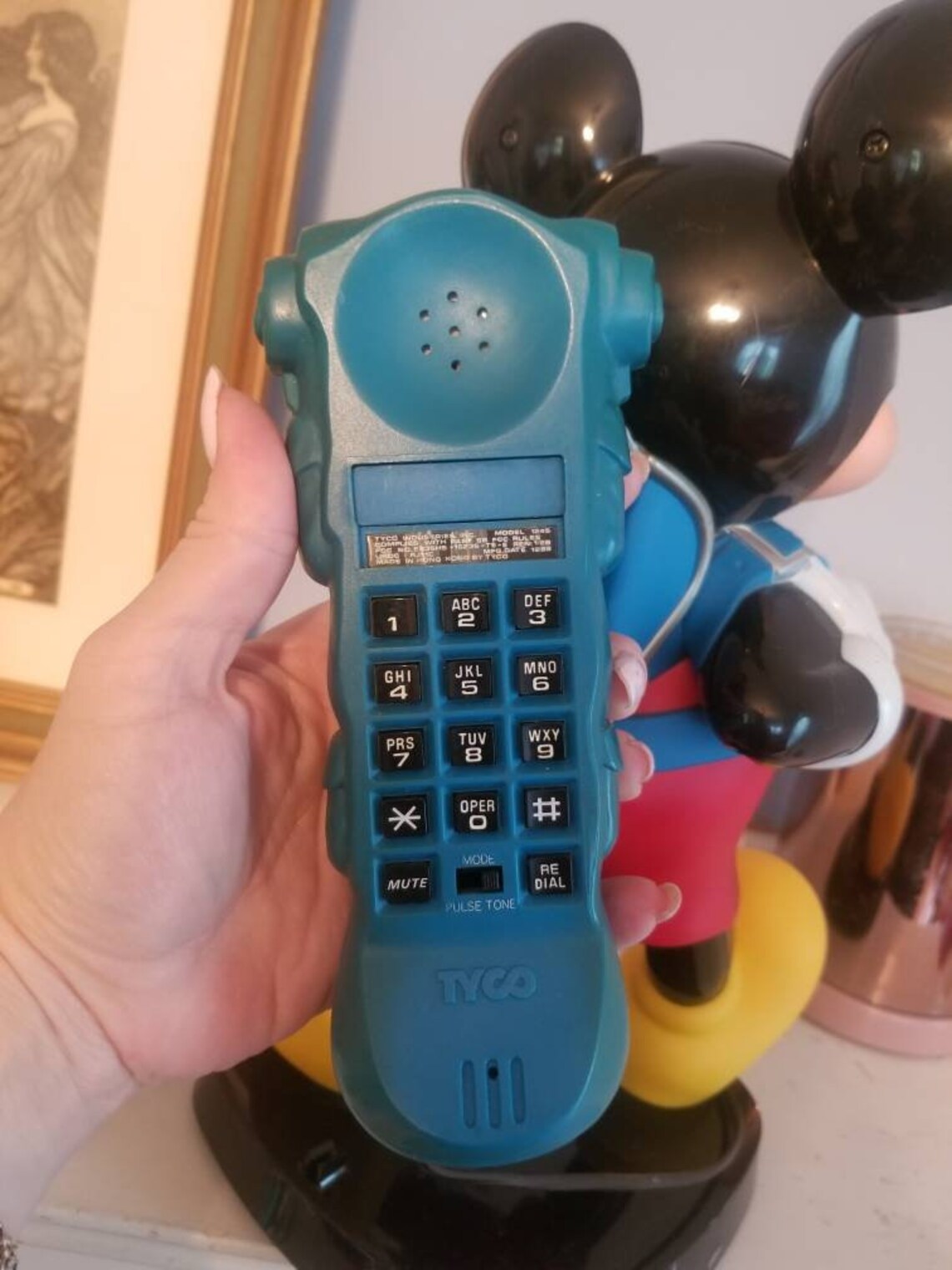 Vintage Mickey Mouse Telephone by Tyco 1980s Mickey Goes - Etsy UK