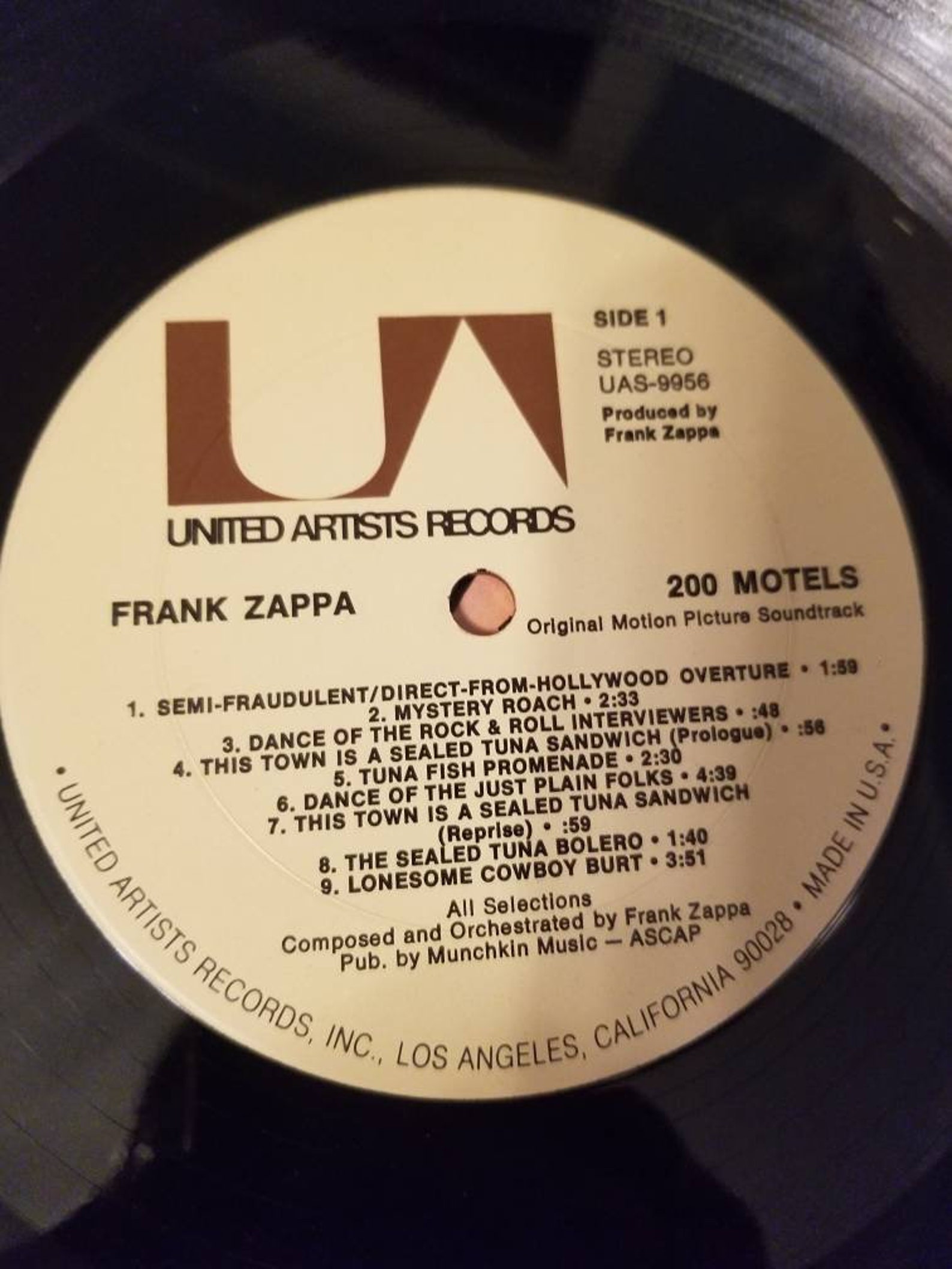 1971 Frank Zappa 200 Motels Double Vinyl Album United Artists Complete ...