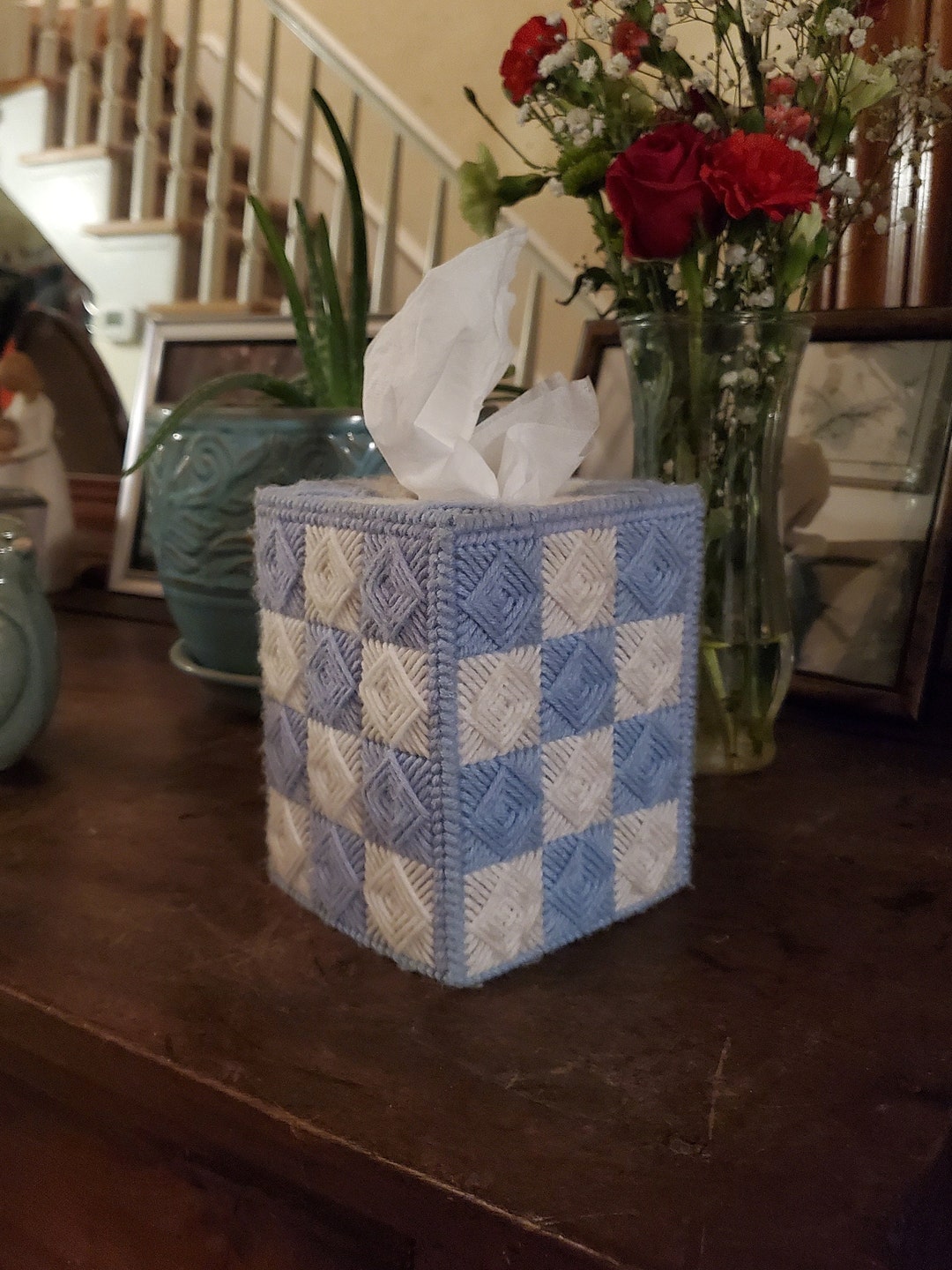 Vintage Tissue Box Cover Handmade Square Tissue Box Cover - Etsy