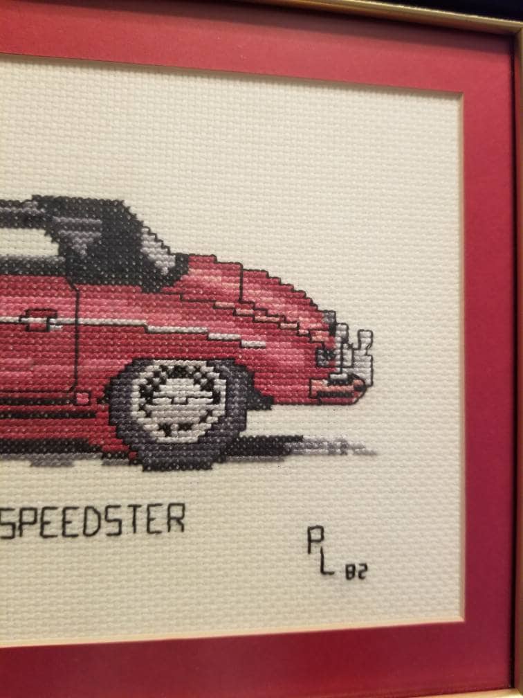 Porsche Speedster 1957 Cross Stitch Porsche Art Vintage Cross - Etsy