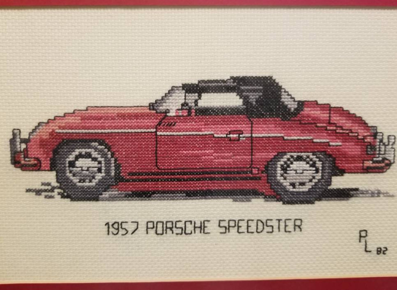 Porsche Speedster 1957 Cross Stitch Porsche Art Vintage Cross - Etsy