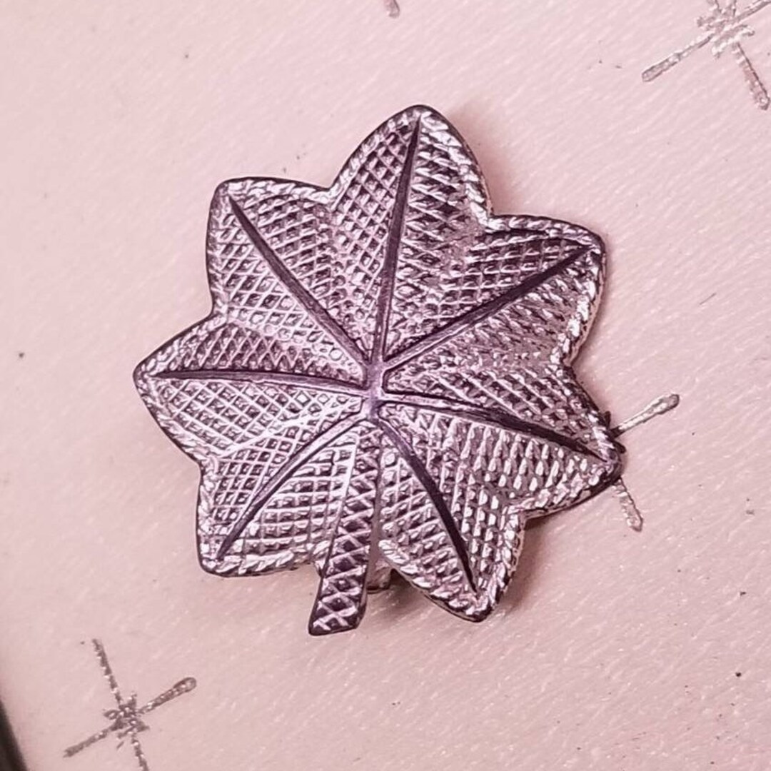 Vintage US Army Major Rank Insignia Sterling Silver Cluster Leaf ...