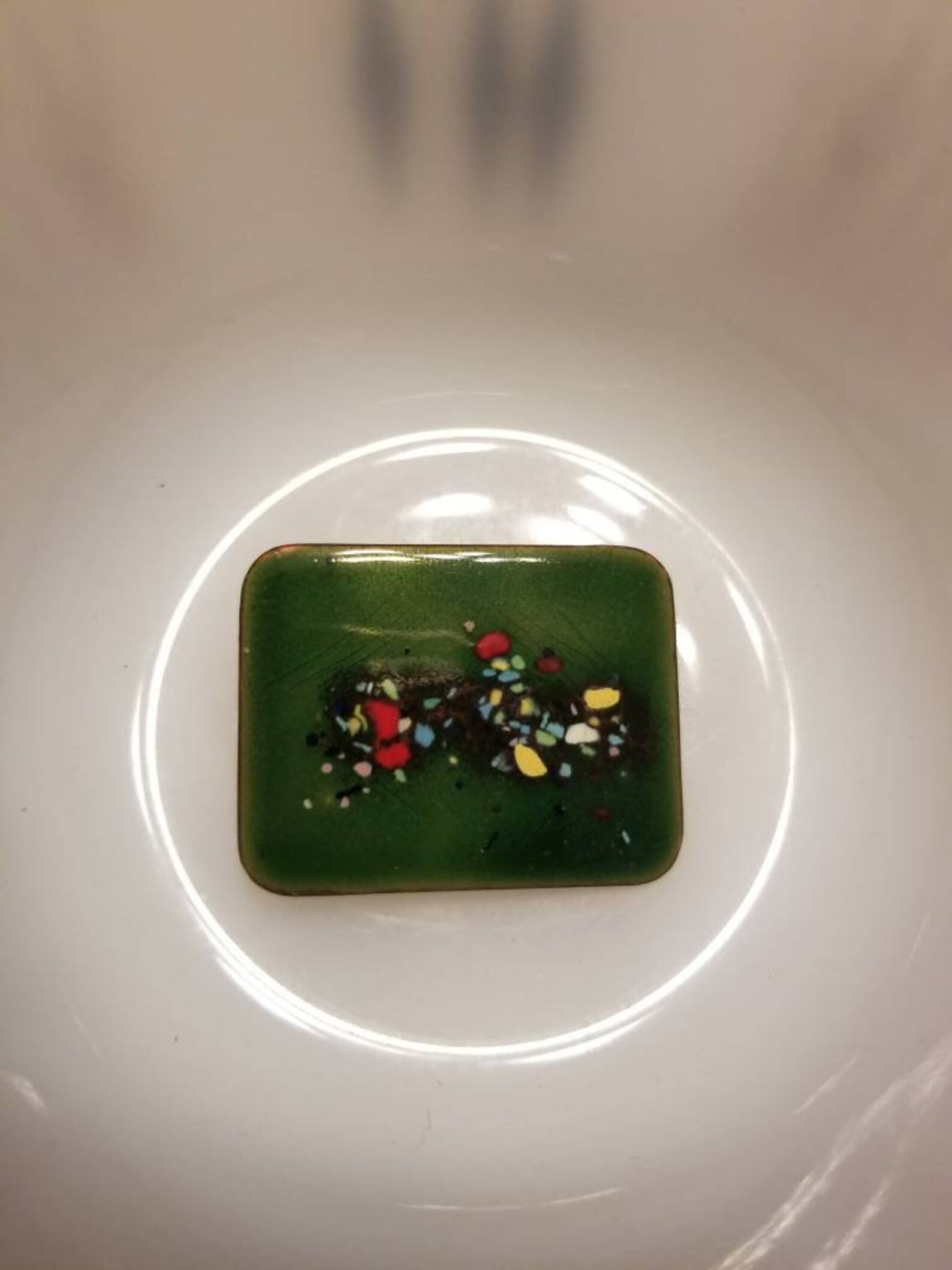 Vintage Enamel Abstract Brooch Pin Copper Brooch Rectangle - Etsy