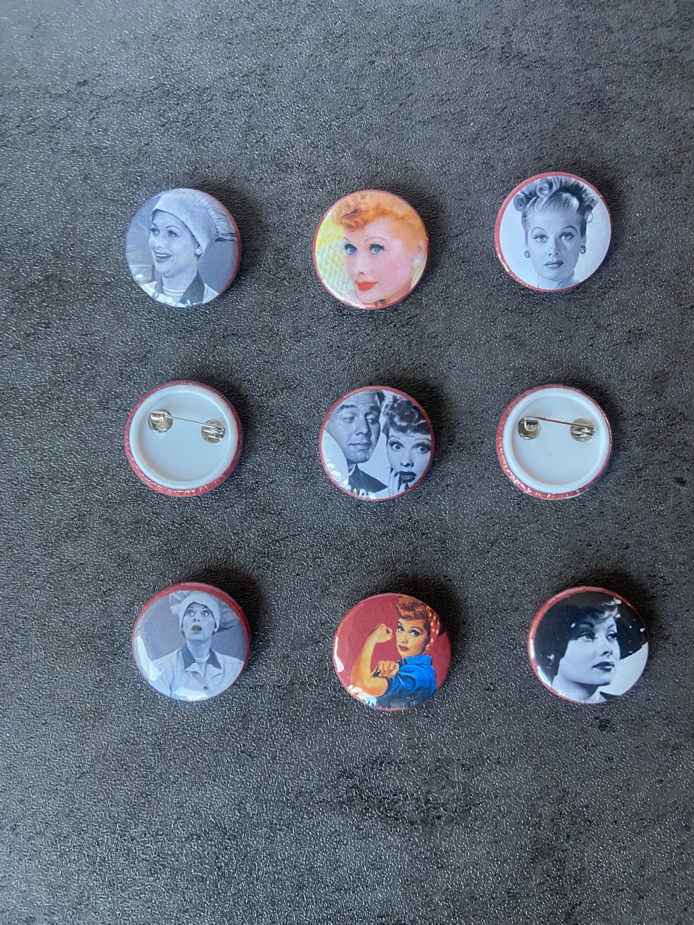 I Love Lucy Gift | Retro Button Pins | Classic TV Pins | Old Hollywood ...