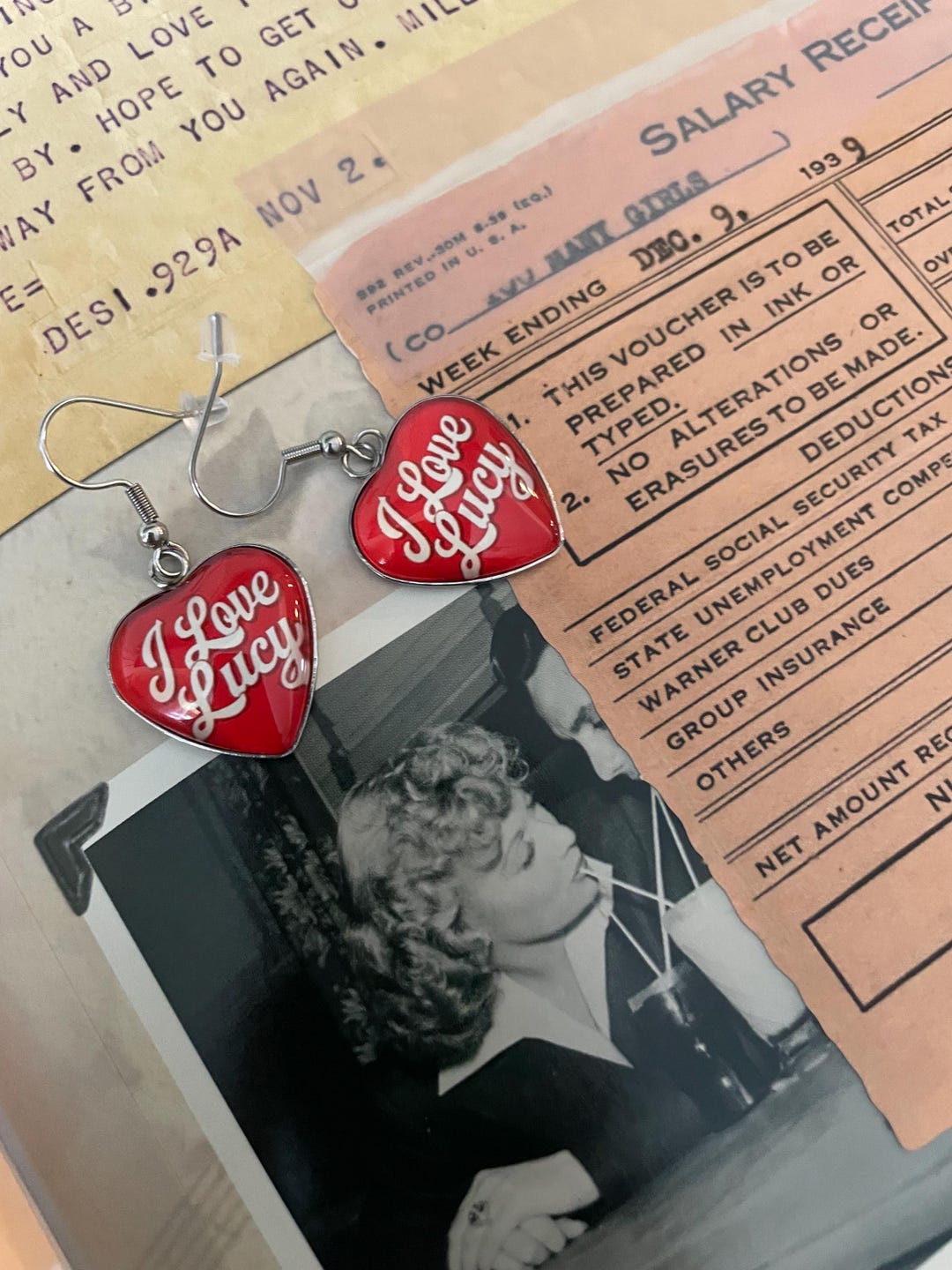 I Love Lucy Earrings - Etsy
