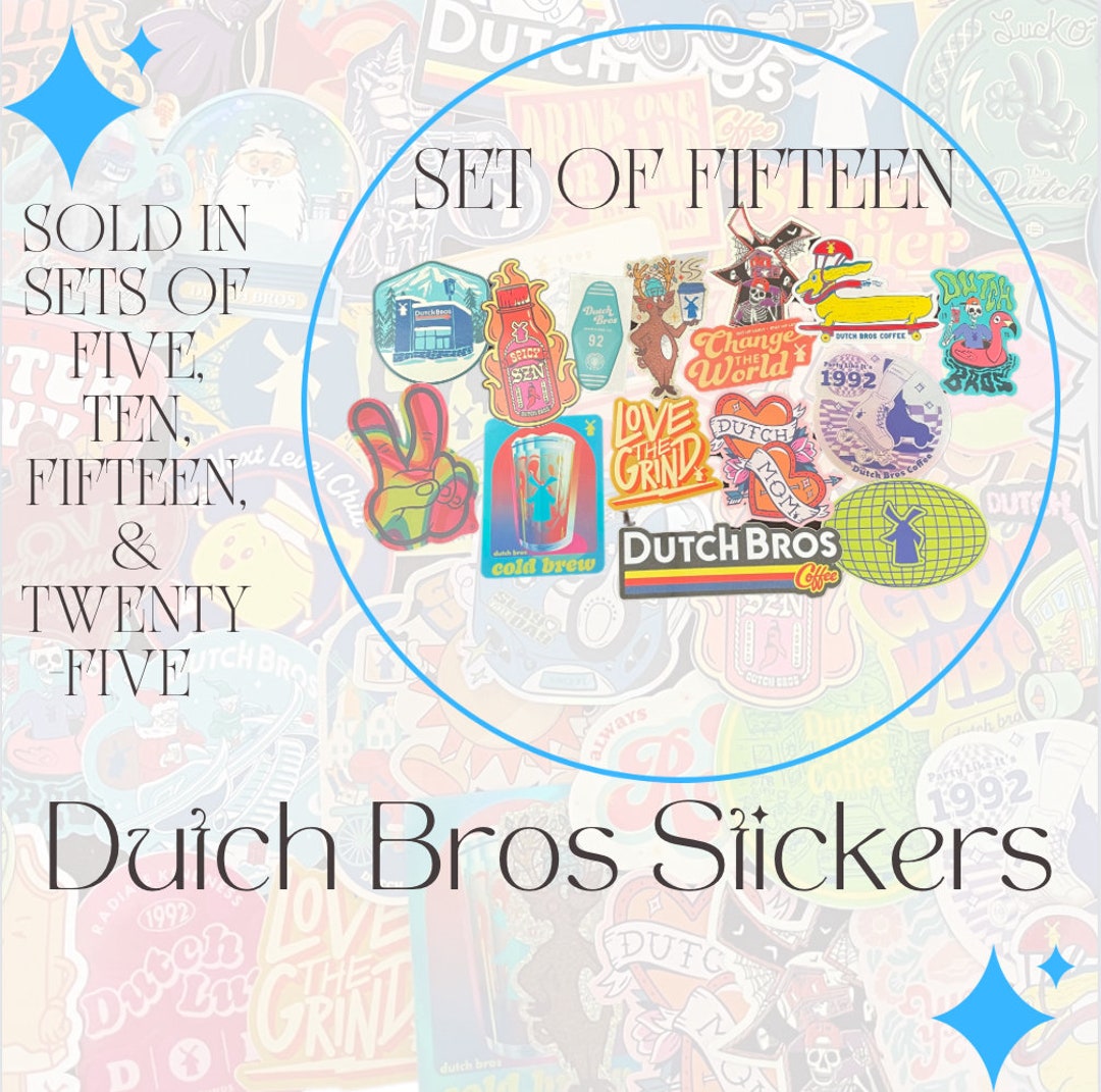 15 Dutch Bro Stickers - Etsy