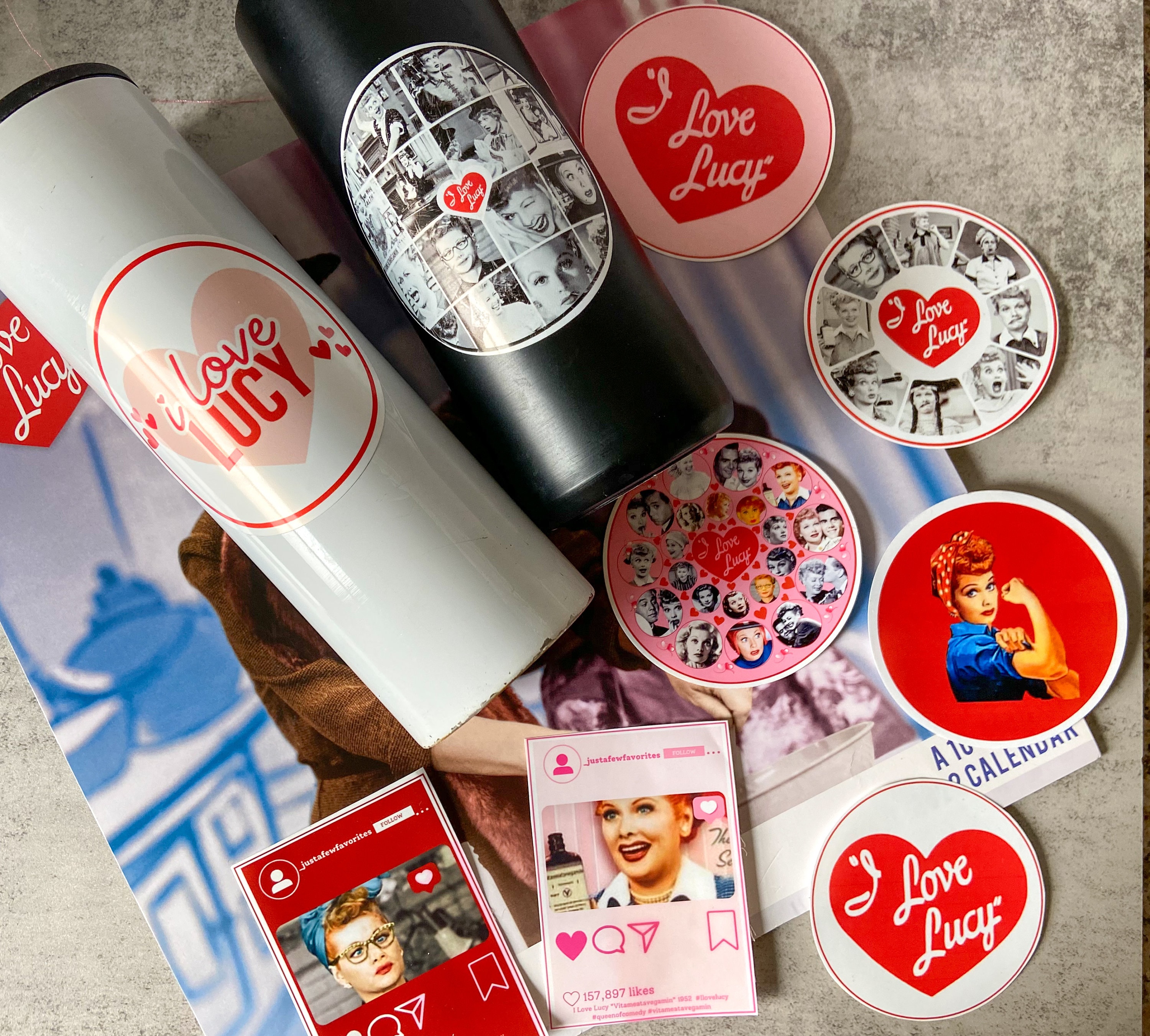 I Love Lucy Stickers | Lucille Ball Art | Lucy and Ethel | Old ...