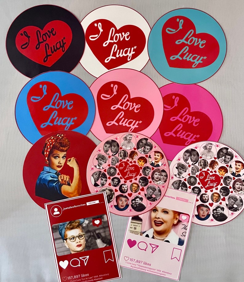 I Love Lucy- Lucy and Ethel- Cute Stickers- Laptop Sticker - Etsy