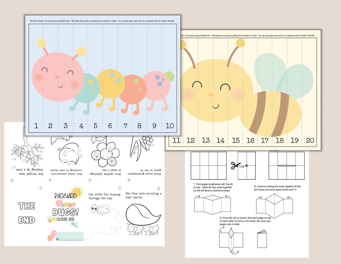 Preschool Printables Preschool Bug Themed Prints Homeschool - Etsy