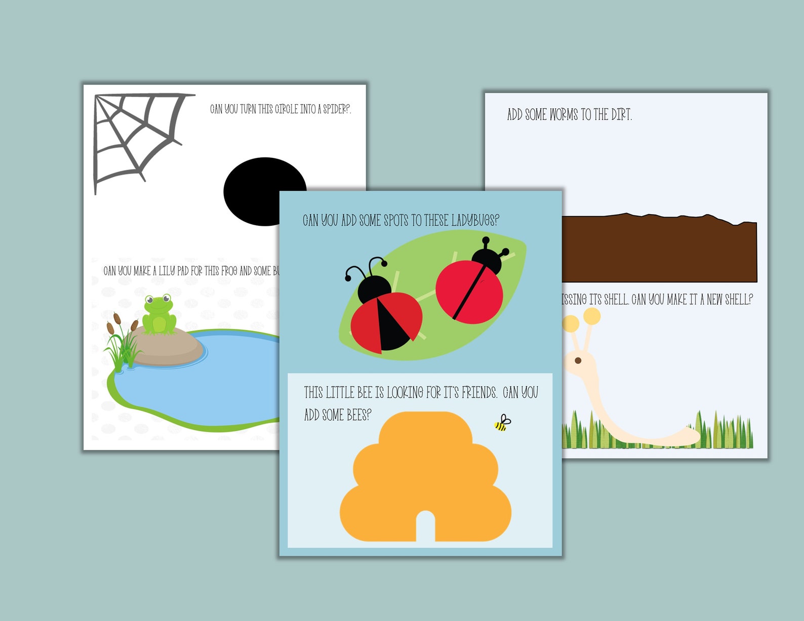 Preschool Printables Preschool Bug Themed Prints Homeschool - Etsy