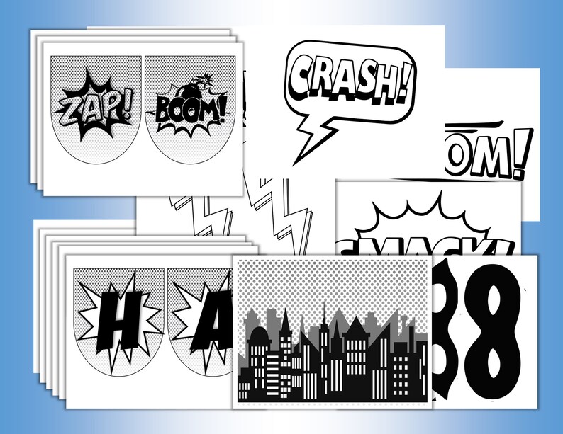 Modern Superhero Party Printables Superhero Themed Party - Etsy