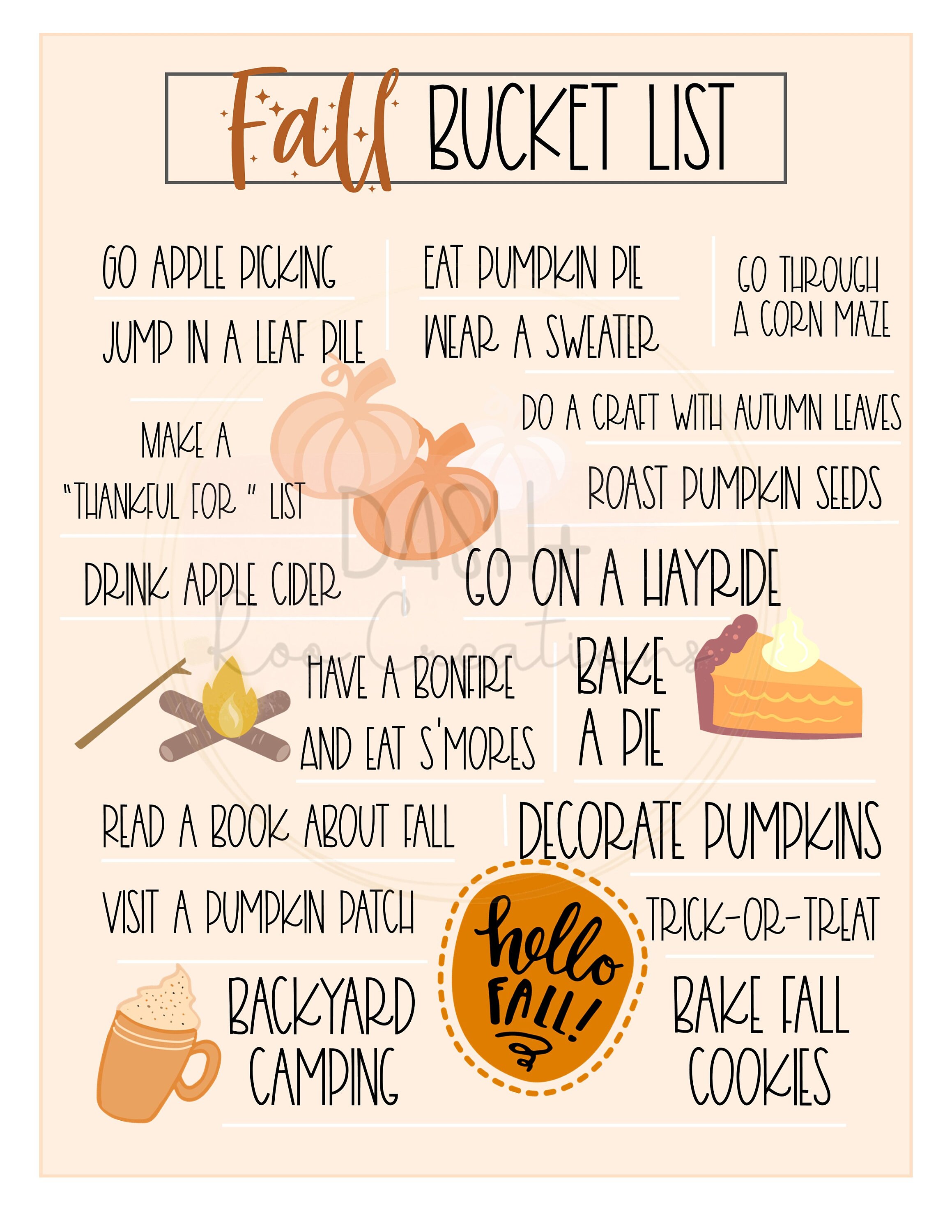 Fall Printable Pennants Fall Pennants Fall Bucket List Fall - Etsy