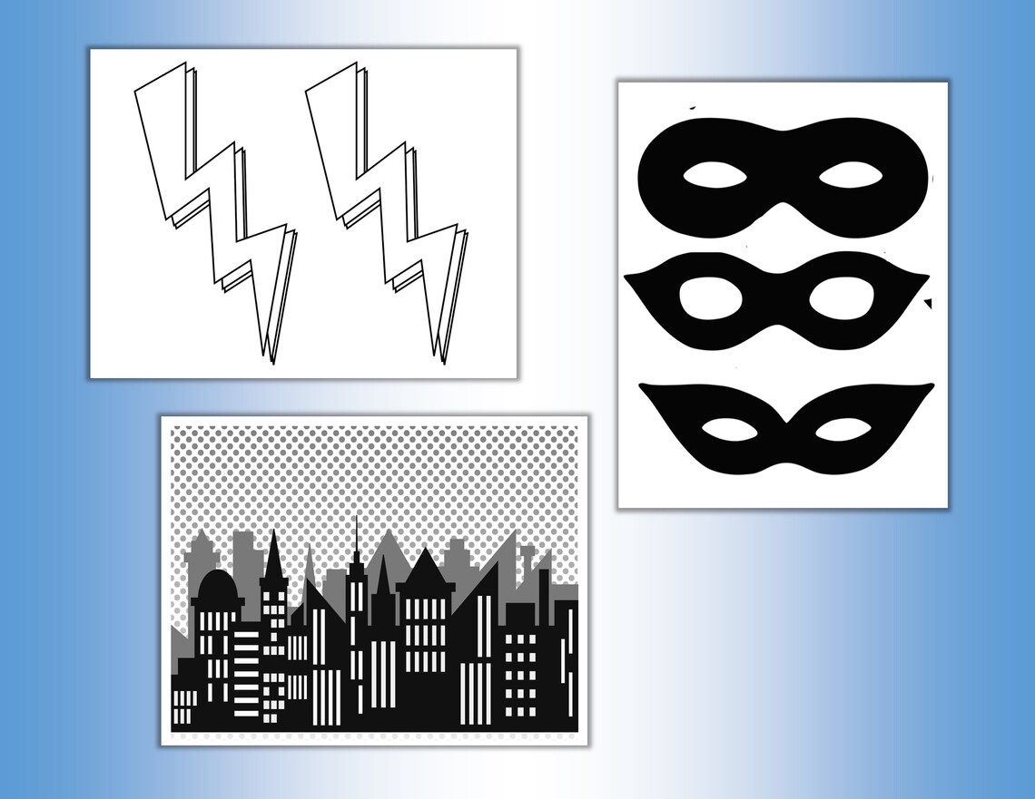 Modern Superhero Party Printables Superhero Themed Party - Etsy