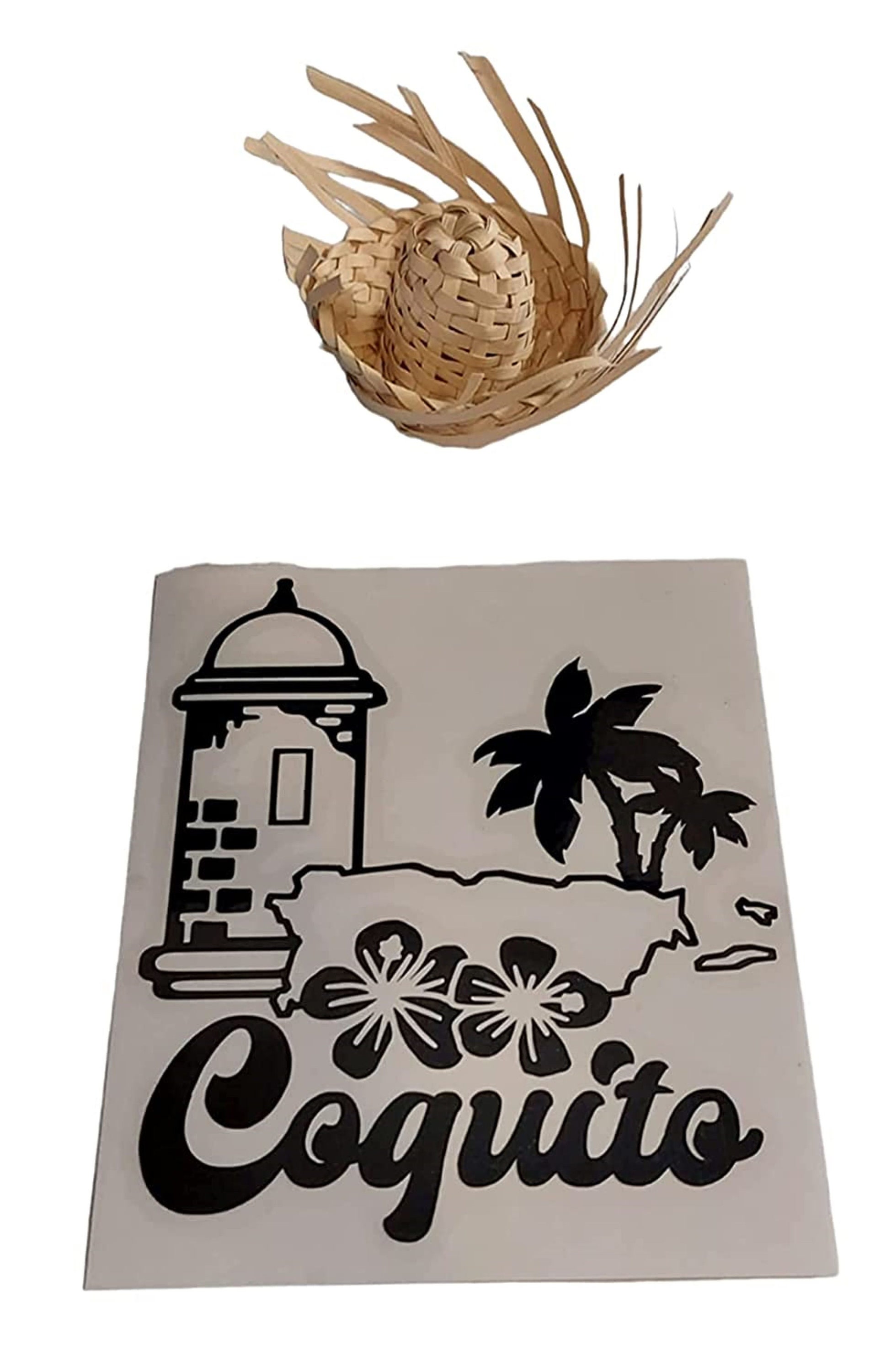 Coquito Bottle Decal & Pava Hat Puerto Rico Flag Coquito Decal - Etsy