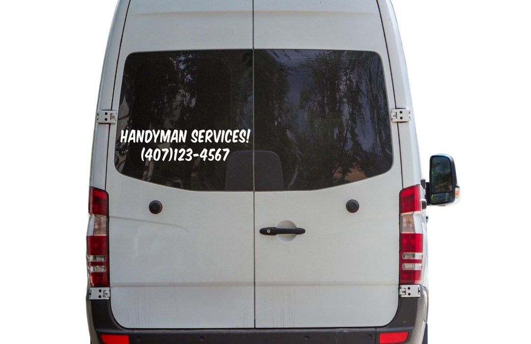 Handyman Services Personalized With Phone Number Decal Car Truck Tow ...