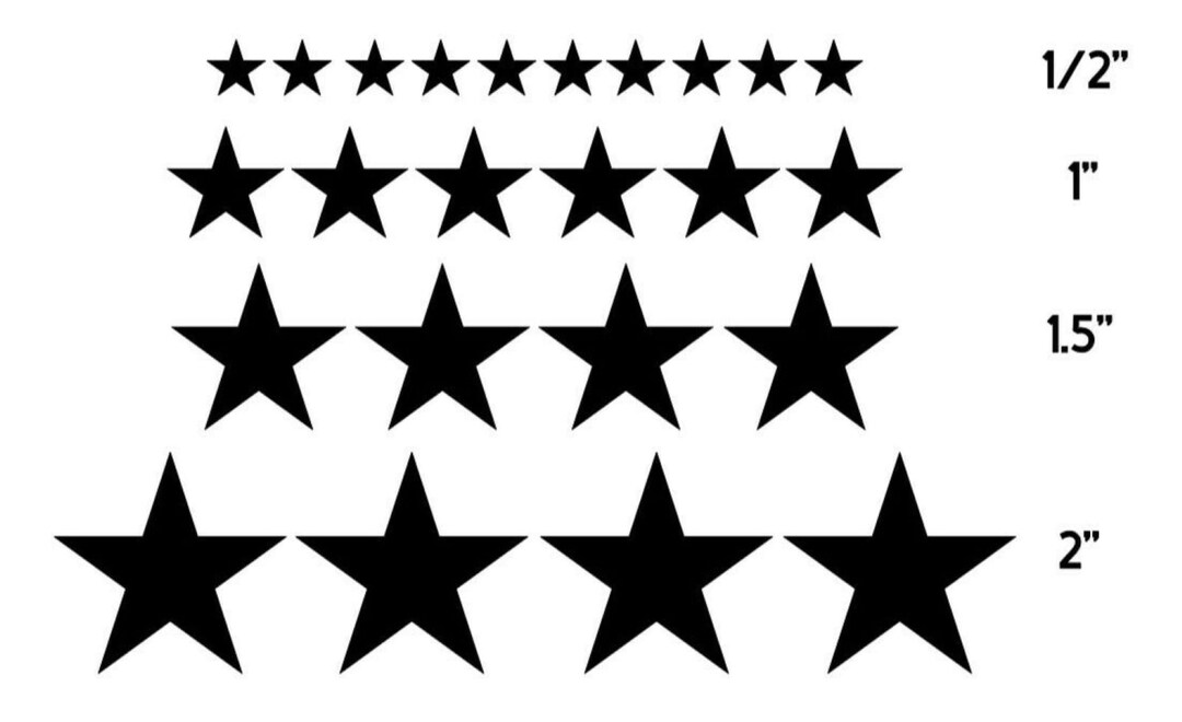 Star Shape Vinyl Decal Car Bumper Sticker Window Wall Art Laptop ...
