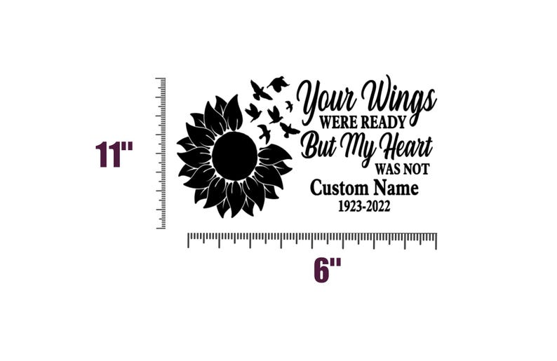 Sunflower Memorial Car Decal, Personalized RIP Bird Window Sticker - Etsy