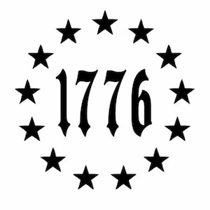 1776 13 Star Vinyl Decal Sticker Military Betsy Ross Flag America USA ...