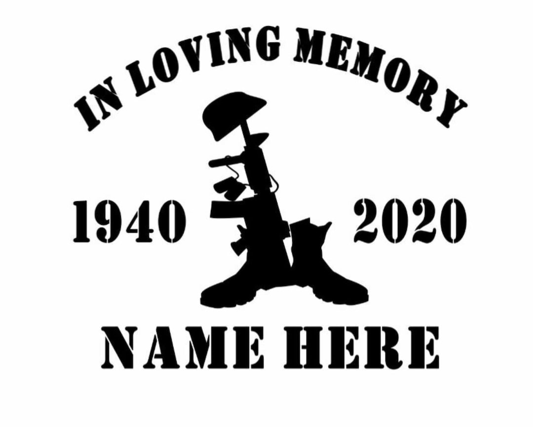 Custom in Loving Memory RIP Soldier Vinyl Car Window Decal Sticker - Etsy