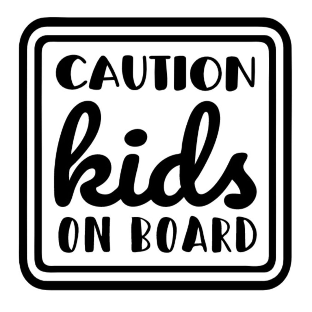 Caution Kids on Board Caution Car Window Decal Sticker Kids on - Etsy