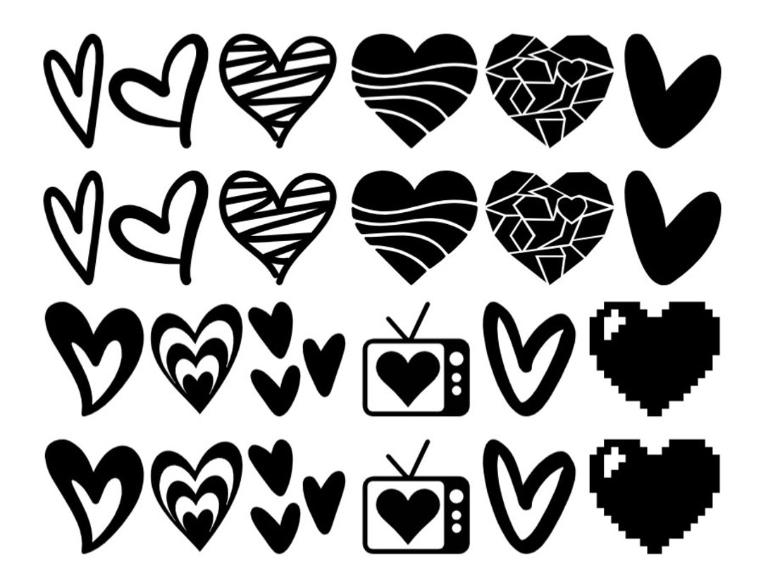 Heart Shape Vinyl Decal Car Bumper Sticker Window Wall Art Laptop ...