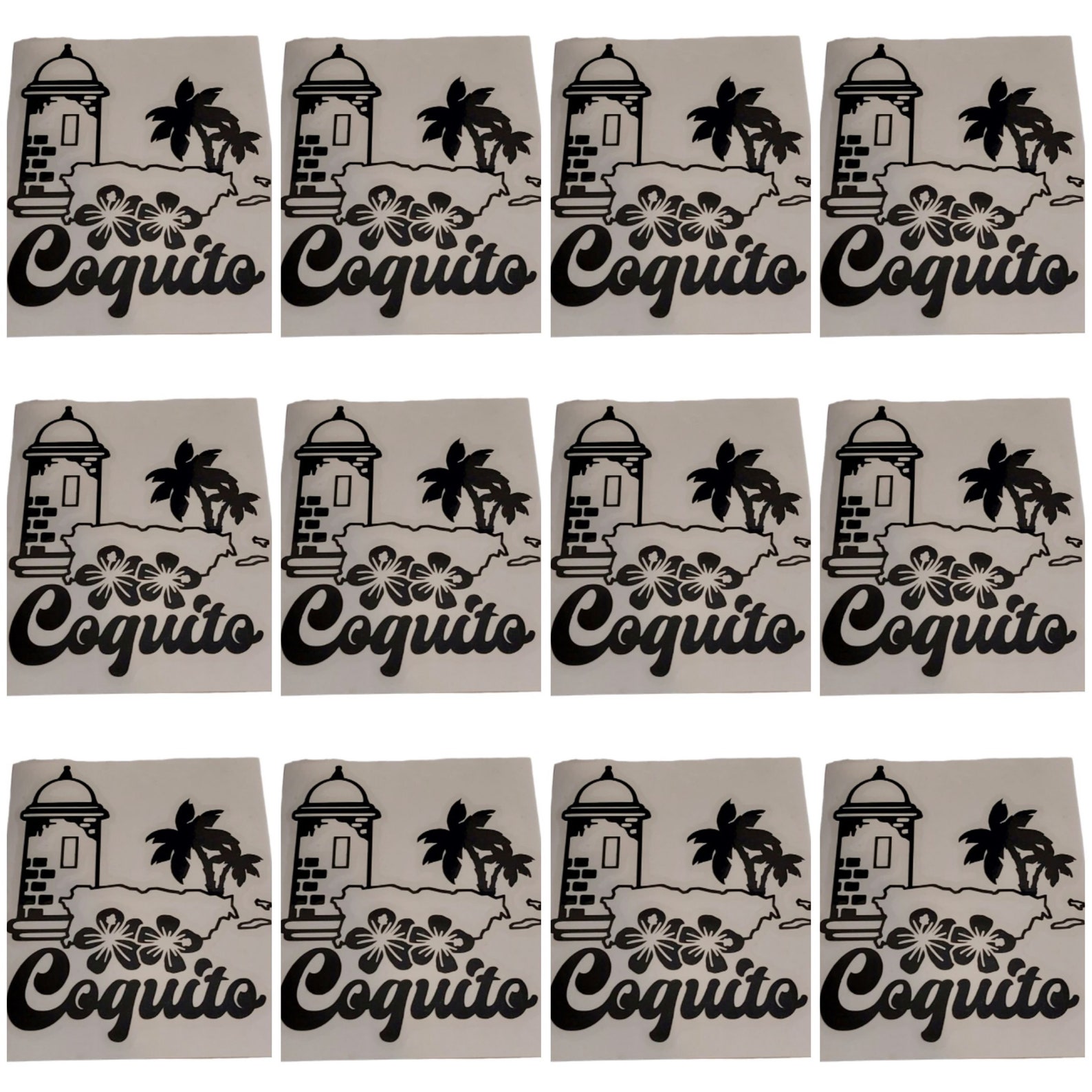 Coquito Holiday Decals 1 Dozen Coquito Bottle Dress up Set - Etsy