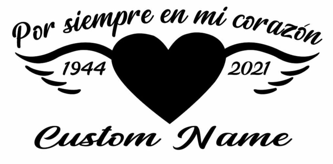 Custom in Loving Memory RIP Forever in My Heart Spanish Vinyl - Etsy