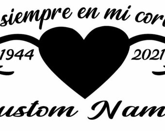 Spanish in Loving Memory Decal - Etsy
