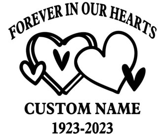 Custom in Loving Memory RIP Forever in My Heart Spanish Vinyl Car ...