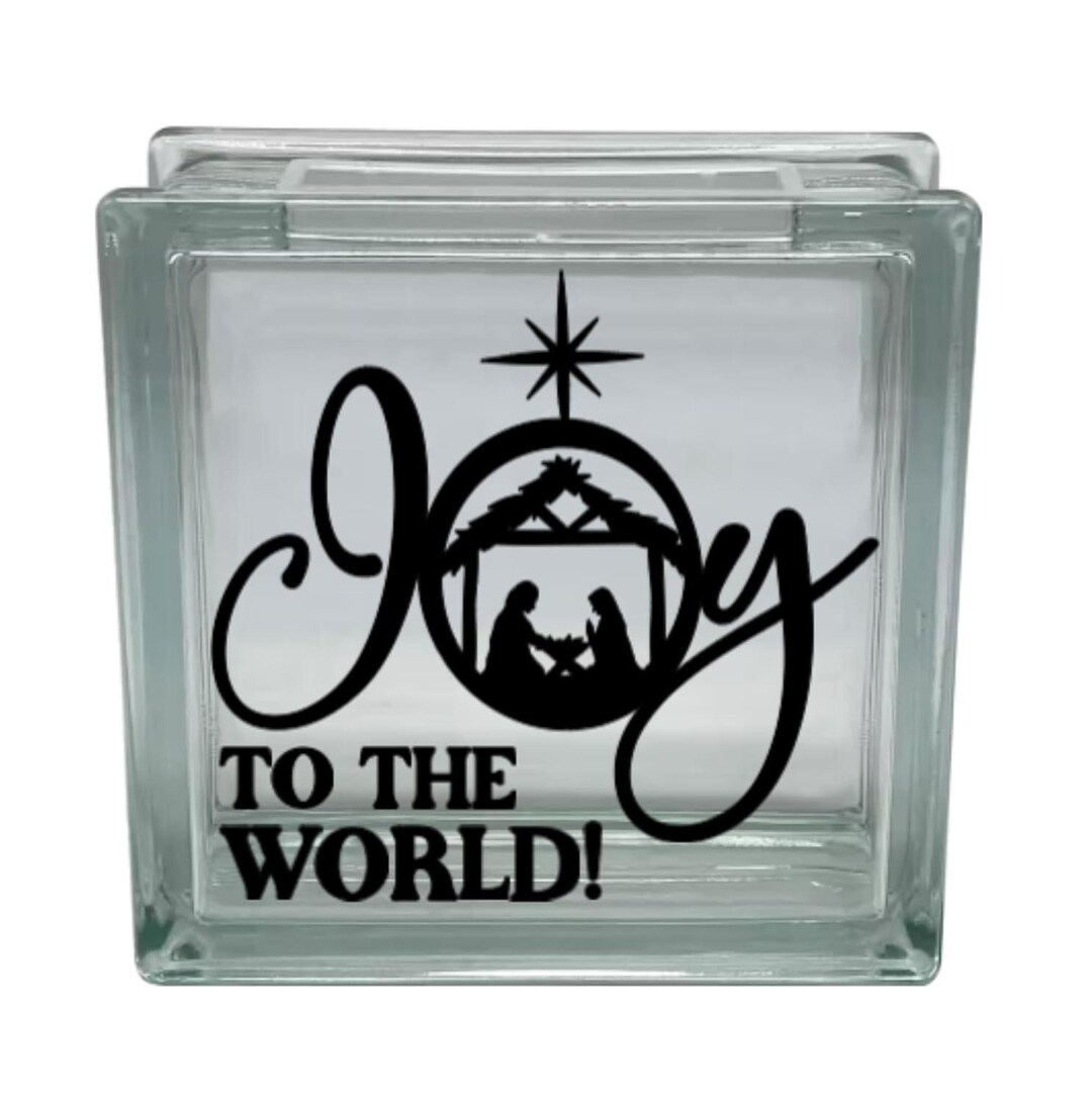 Christmas Nativity Scene Vinyl Decal, DIY Glass Block Decor - Etsy