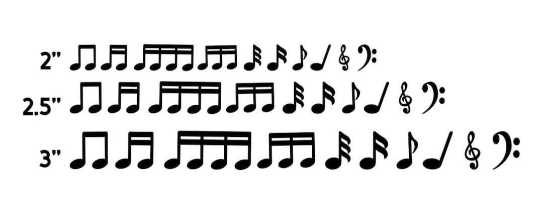 Musical Notes Shapes Vinyl Decal Car Bumper Sticker Window Wall Art ...